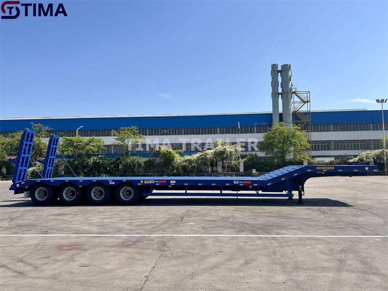 4 Axle 100 Tons Lowboy Trailer Manufacturer_Supplier_Dealer - SHANDONG ...
